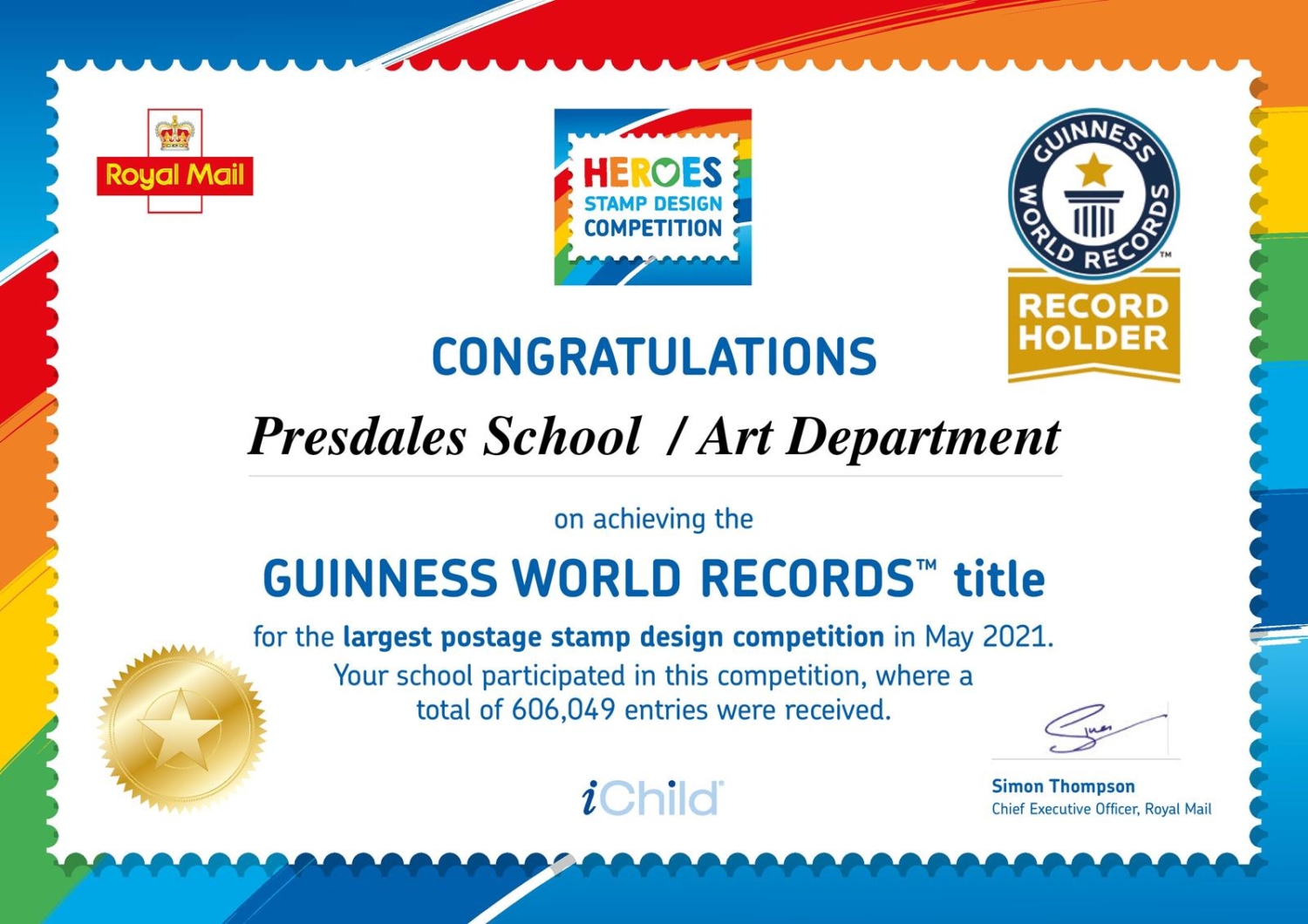 Royal Mail’s Heroes Stamp Design Competition – Presdales School & Sixth ...