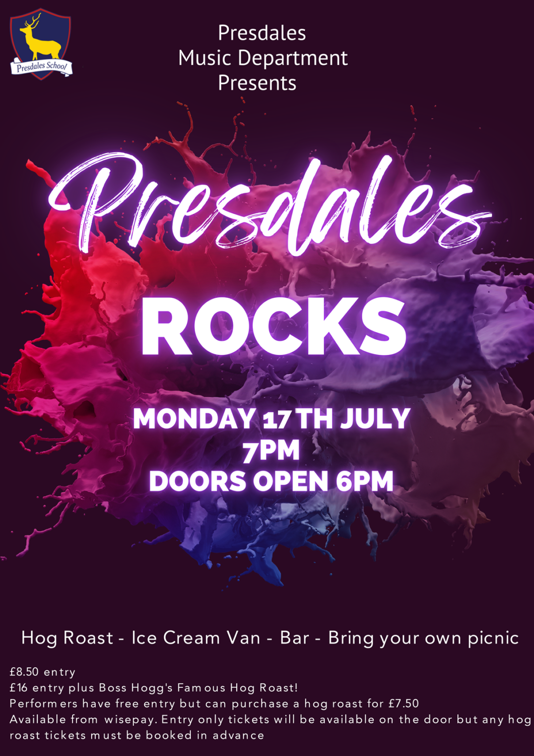 Presdales Rocks 2023 – Presdales School & Sixth Form | Ware | Hertfordshire